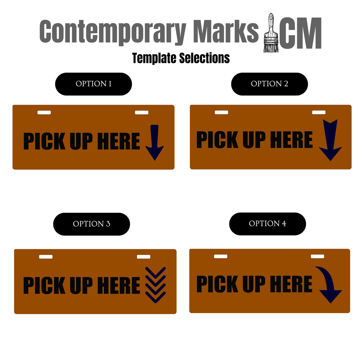 Custom Metal Blade Sign - Order/Pick Up Series – Contemporary Marks